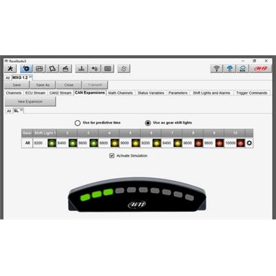 Module shift light 10 LED pour régime moteur, alarmes, chronos prédictifs